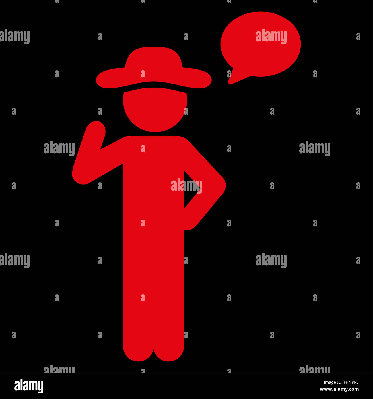 Spy Speech Icon Stock Photo - Alamy