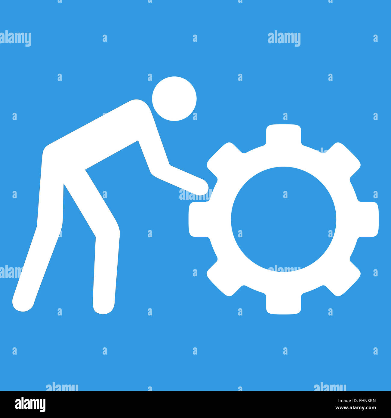 Working Person Icon Stock Photo - Alamy