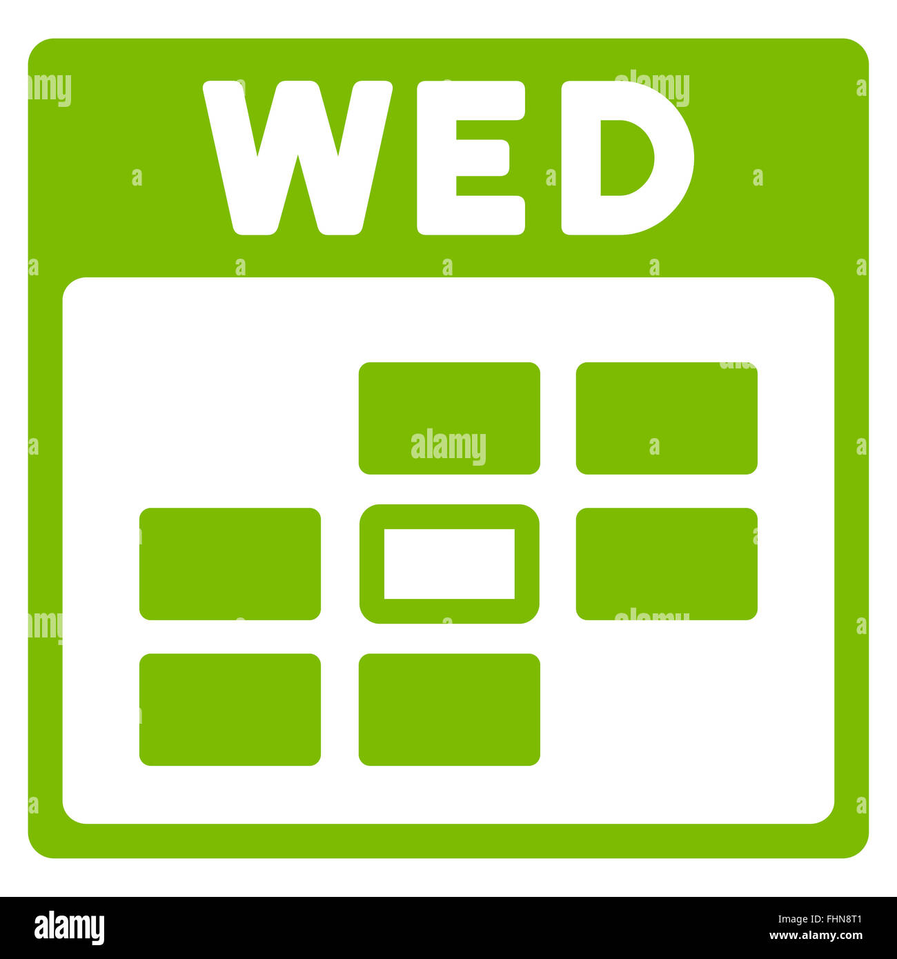 Wednesday Flat Icon Stock Photo - Alamy
