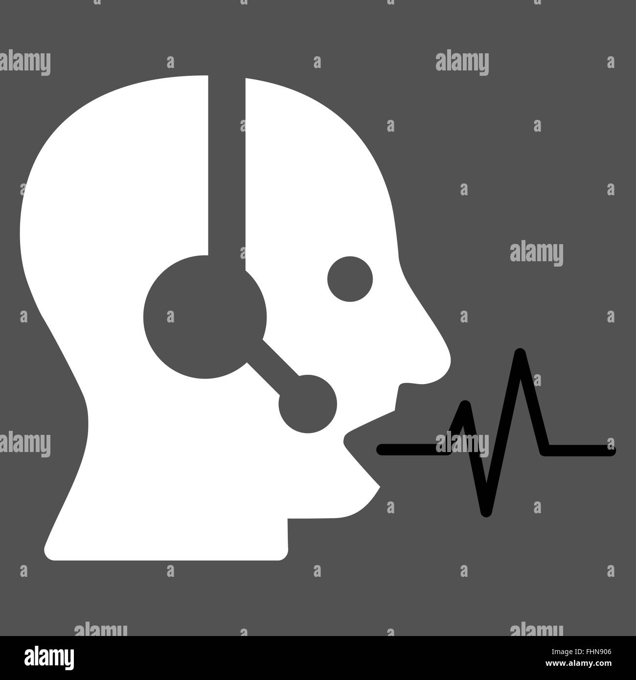 Operator Signal Flat Icon Stock Photo - Alamy