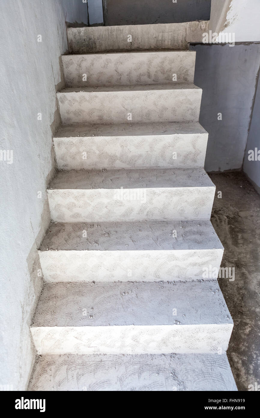 in an building, there is an unfinished stairs Stock Photo - Alamy
