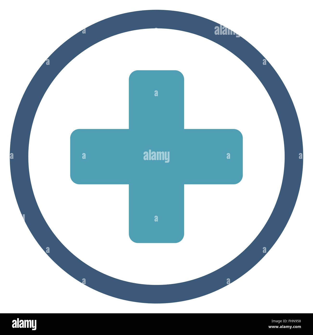 Rounded Plus Icon Stock Photo - Alamy