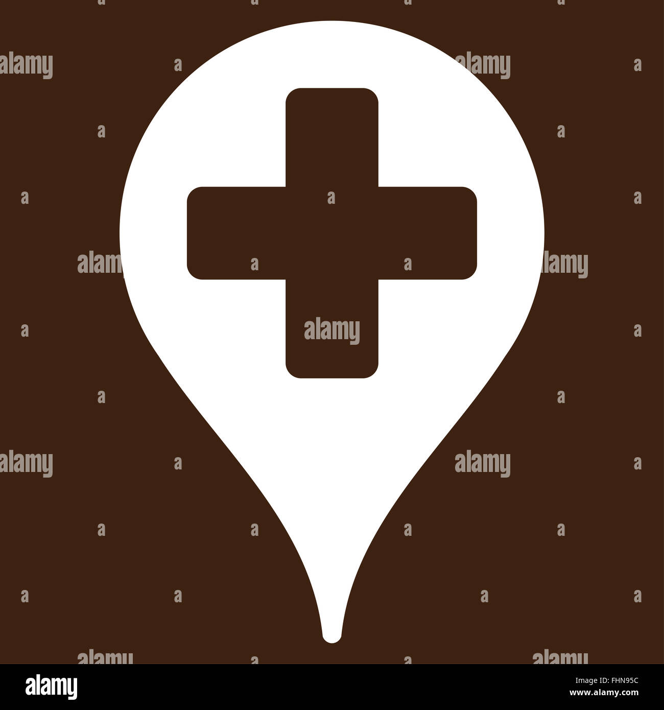 Medical Map Marker Icon Stock Photo - Alamy