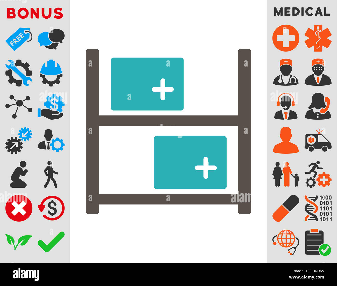 Medical Warehouse Icon Stock Photo - Alamy