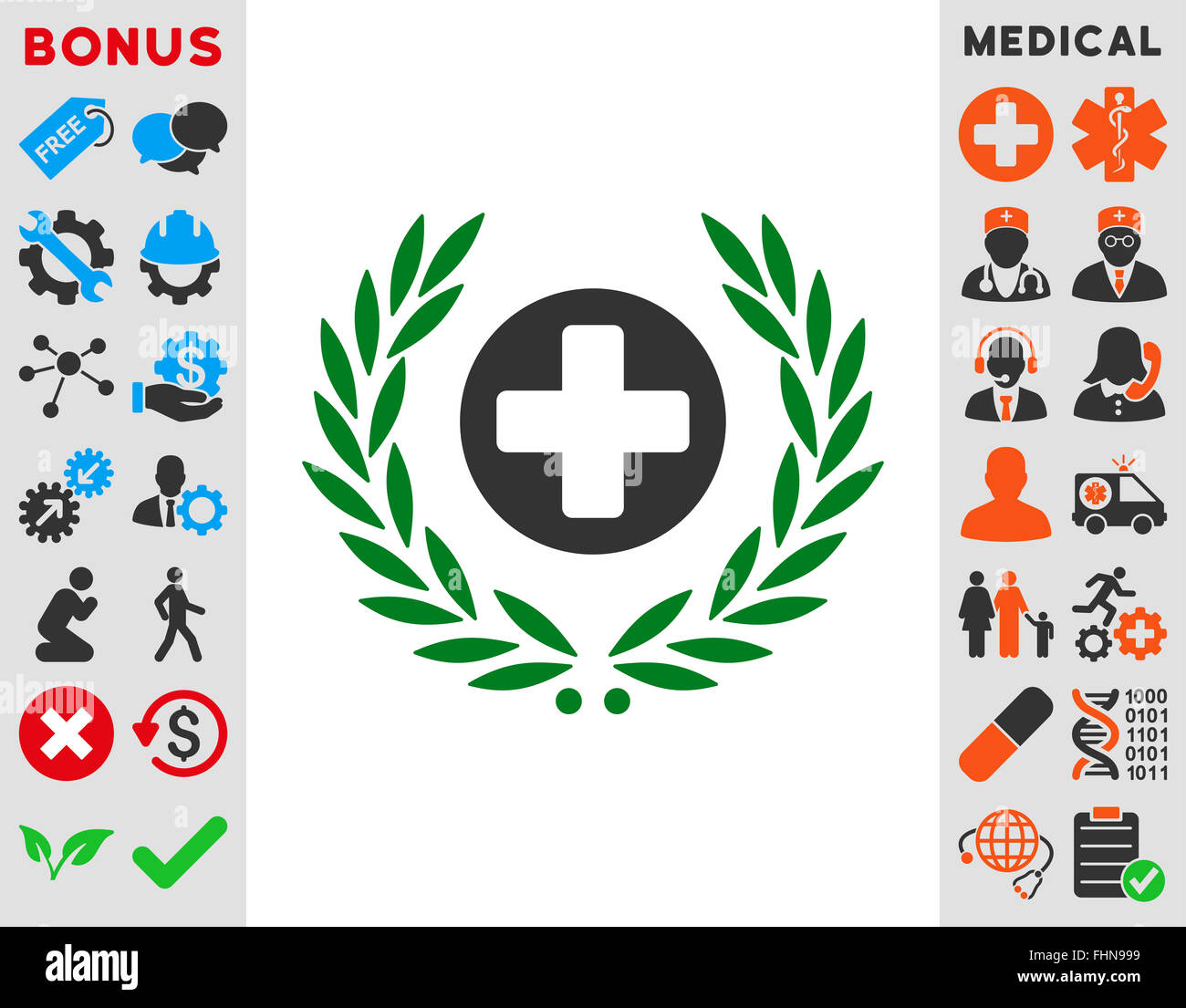 Health Care Embleme Icon Stock Photo - Alamy