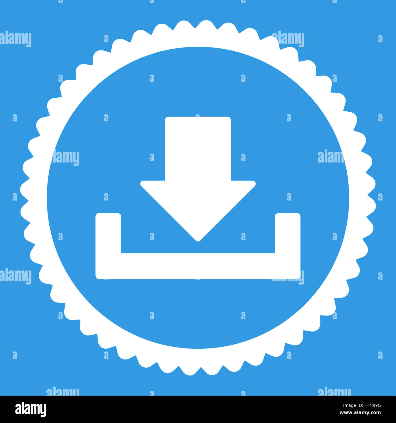 Download flat white color round stamp icon Stock Photo - Alamy