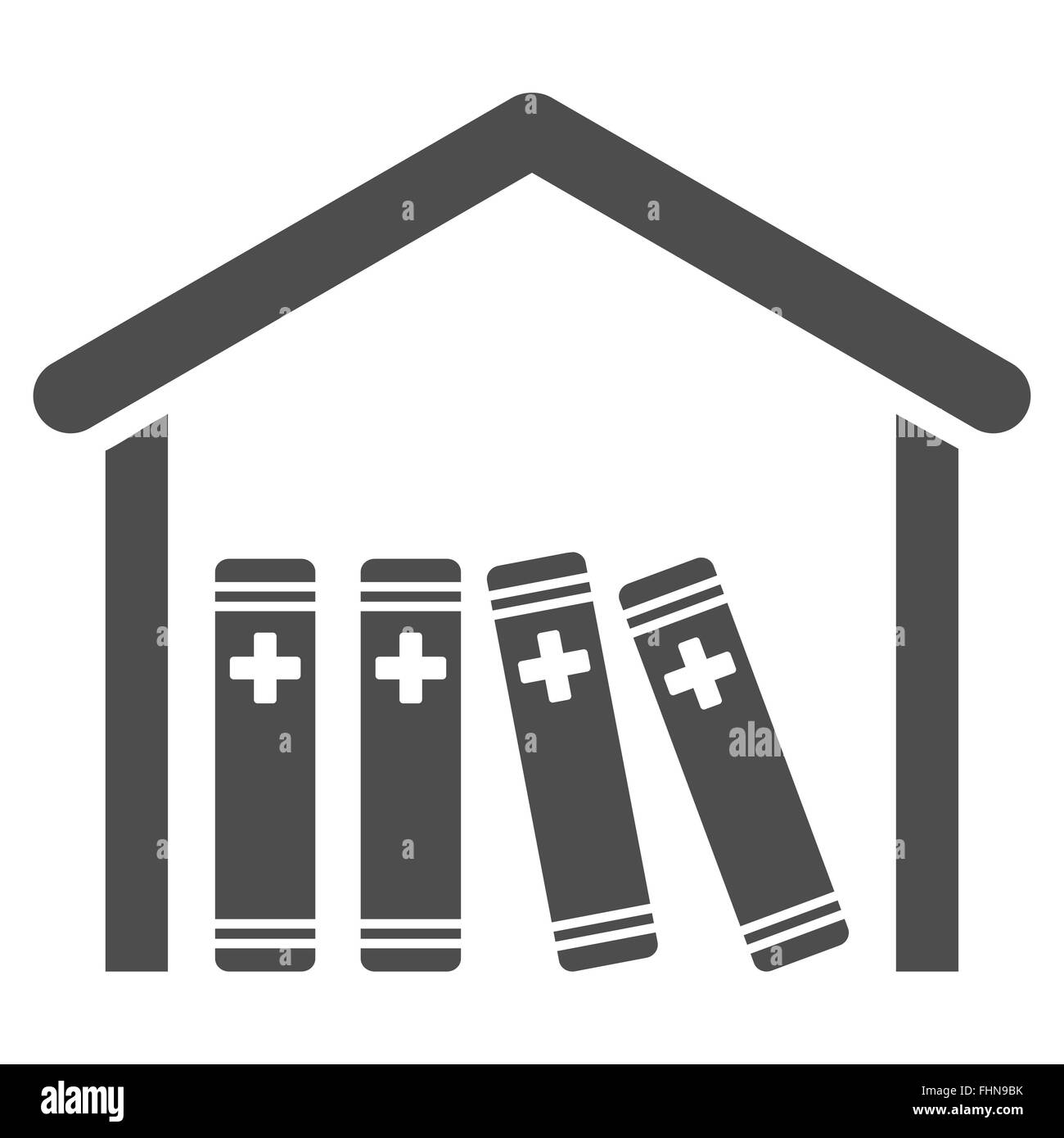 Medical Library Icon Stock Photo - Alamy