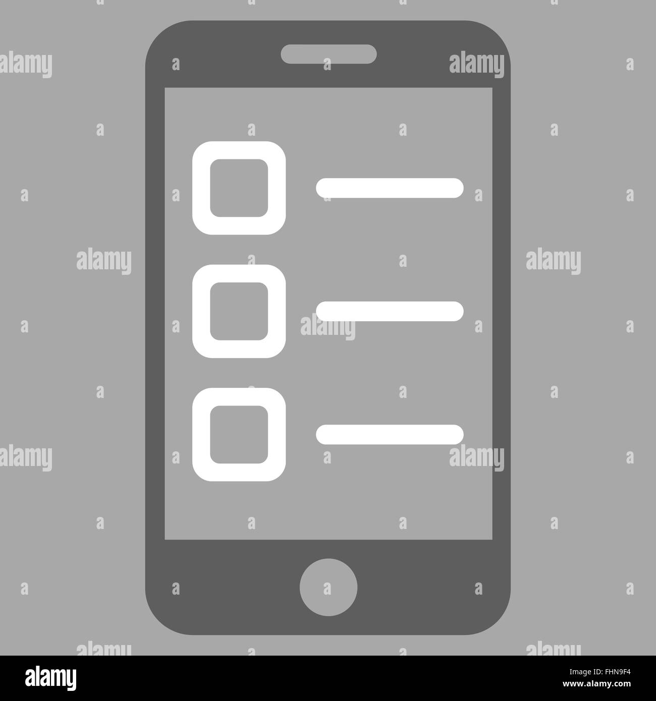 Mobile List Icon Stock Photo - Alamy