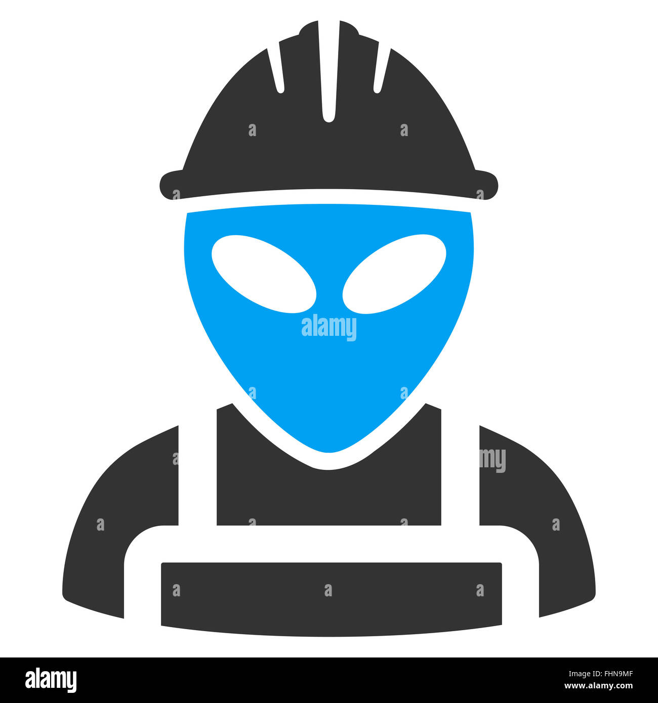 Alien Worker Icon Stock Photo - Alamy
