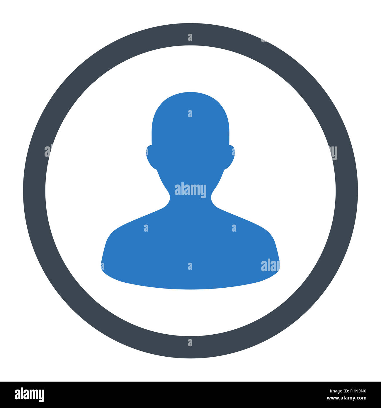 User flat smooth blue colors rounded vector icon Stock Photo - Alamy