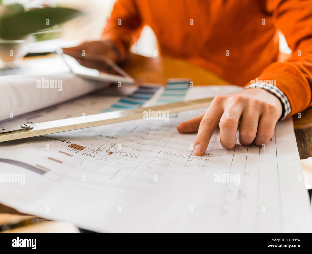 Close up man desk pointing on hi-res stock photography and images - Alamy