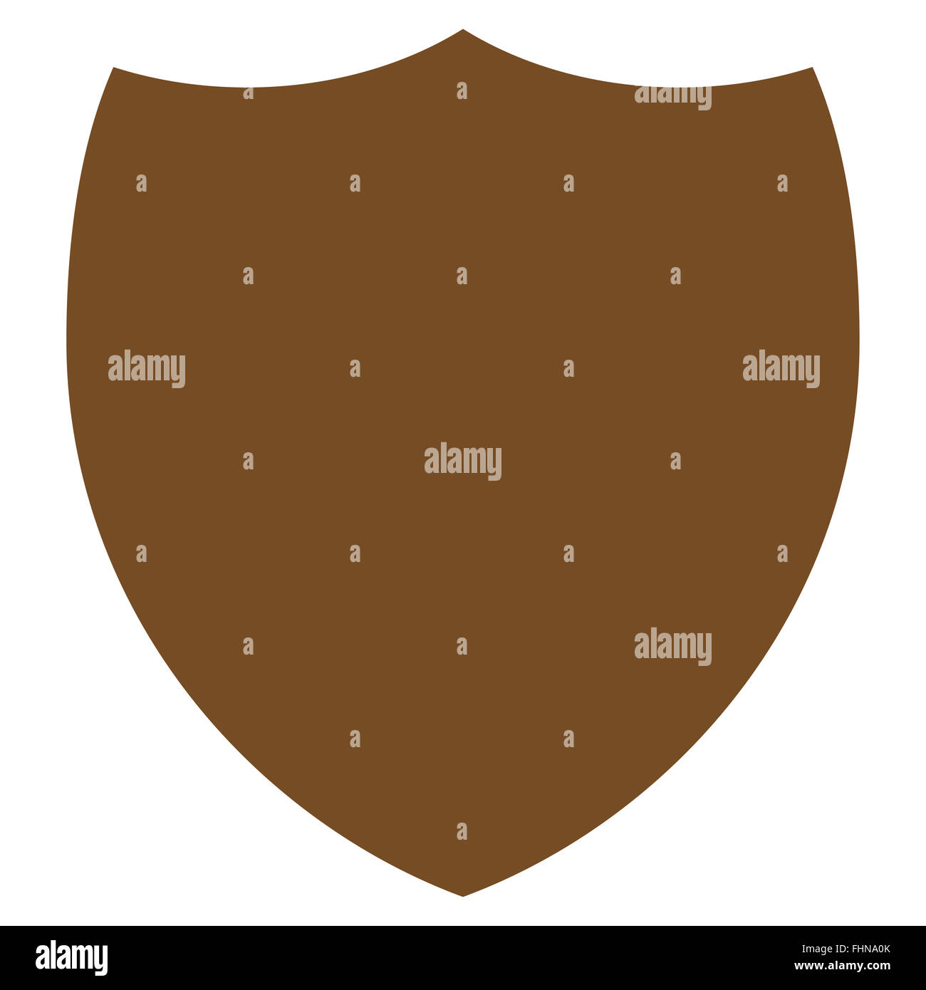 Shield flat brown color icon Stock Photo - Alamy