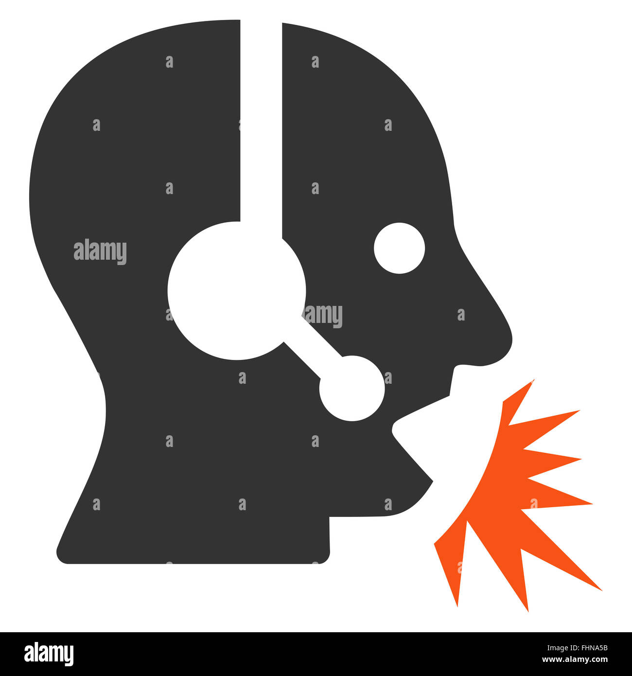 Operator Speech Flat Icon Stock Photo - Alamy