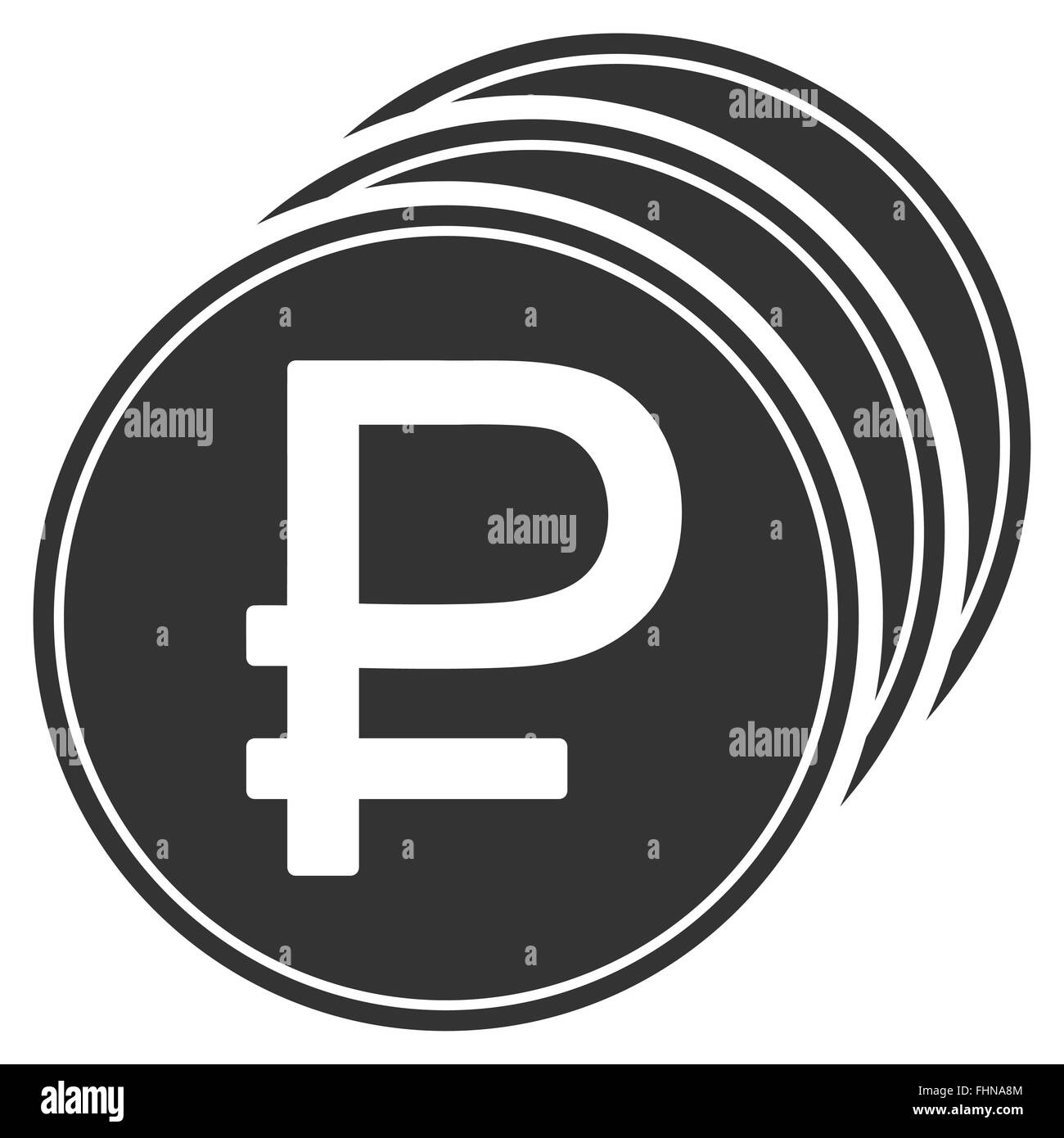 Rouble Coins Icon Stock Photo - Alamy