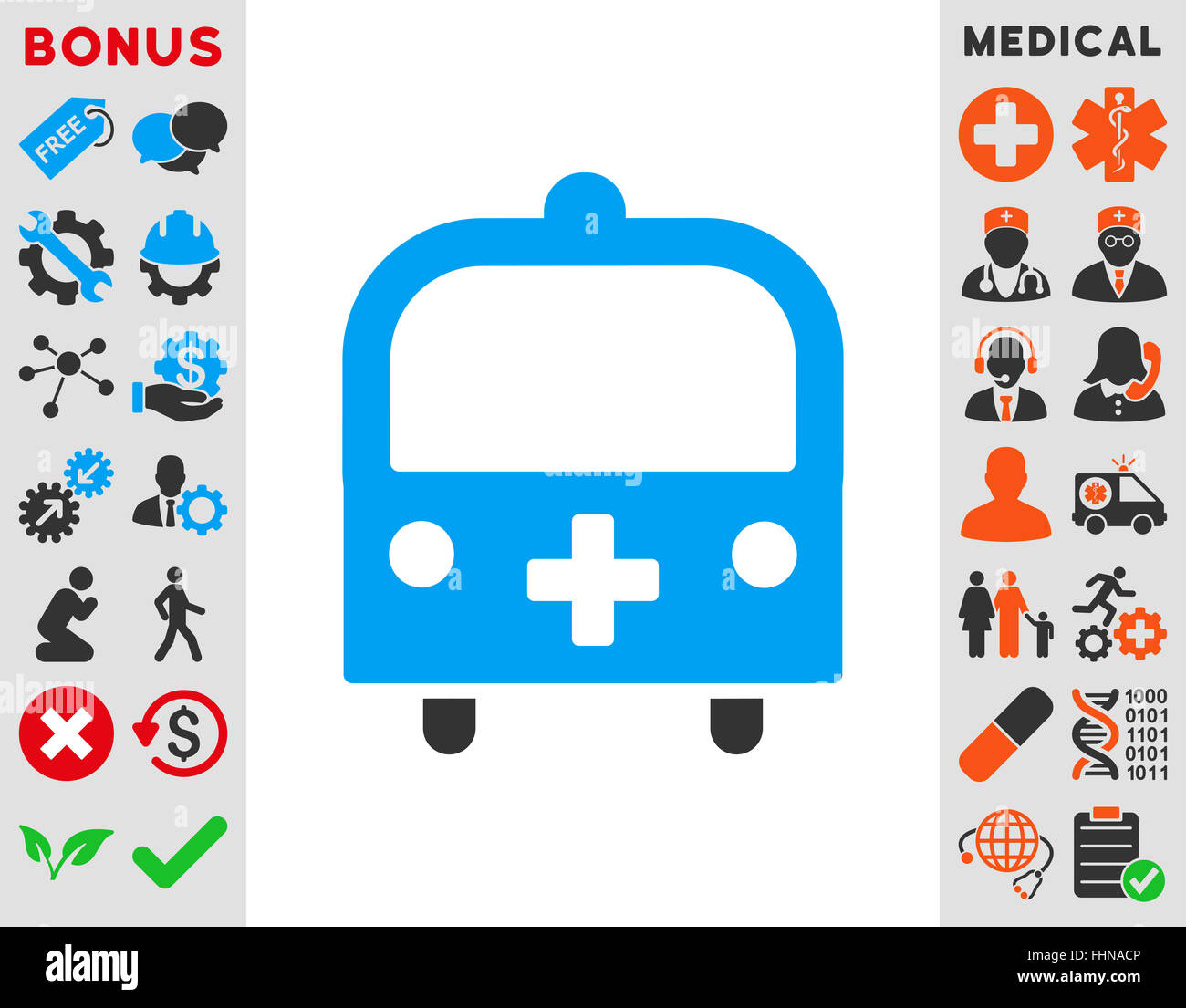 Medical Bus Icon Stock Photo - Alamy