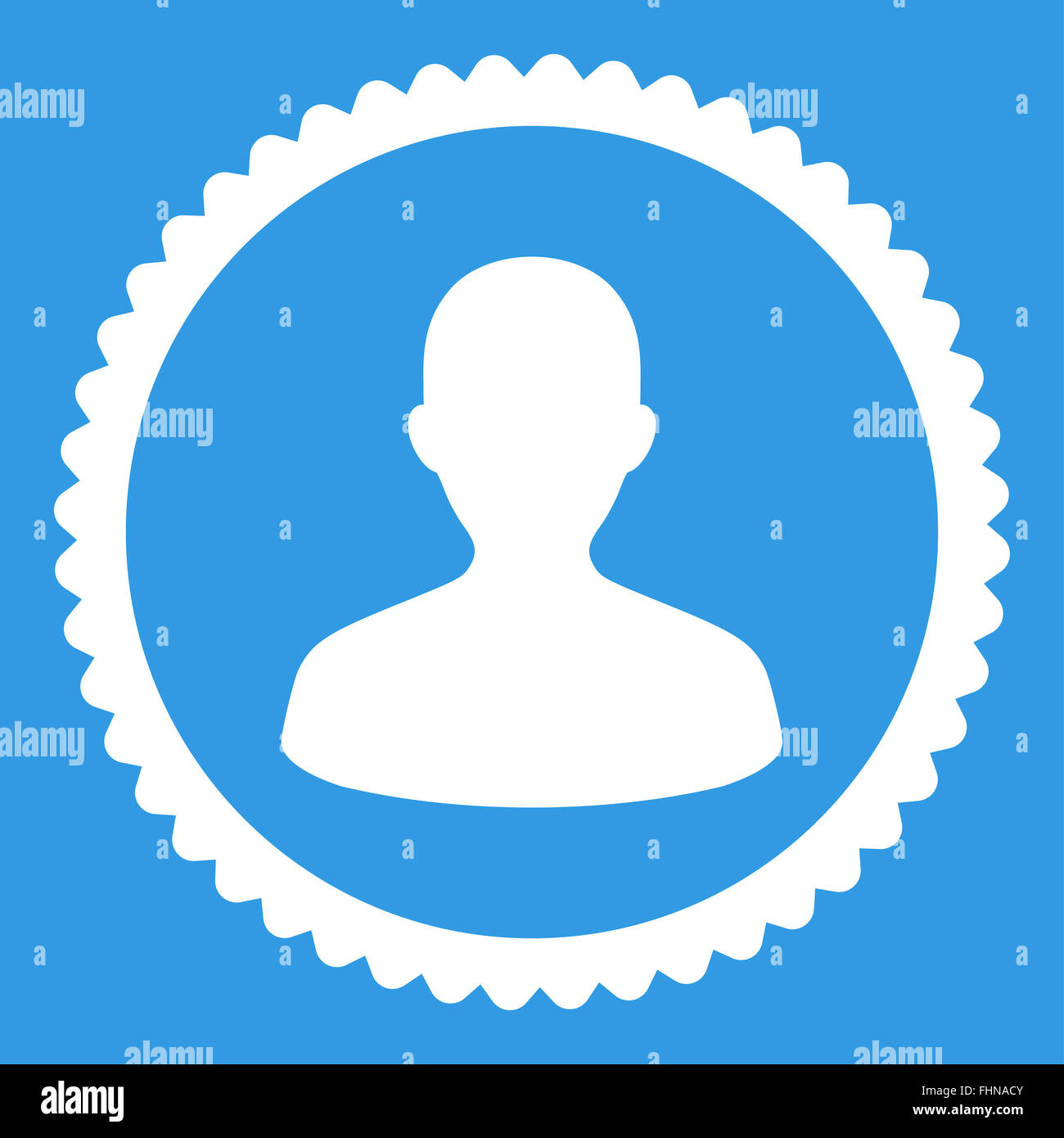 User flat white color round stamp icon Stock Photo - Alamy