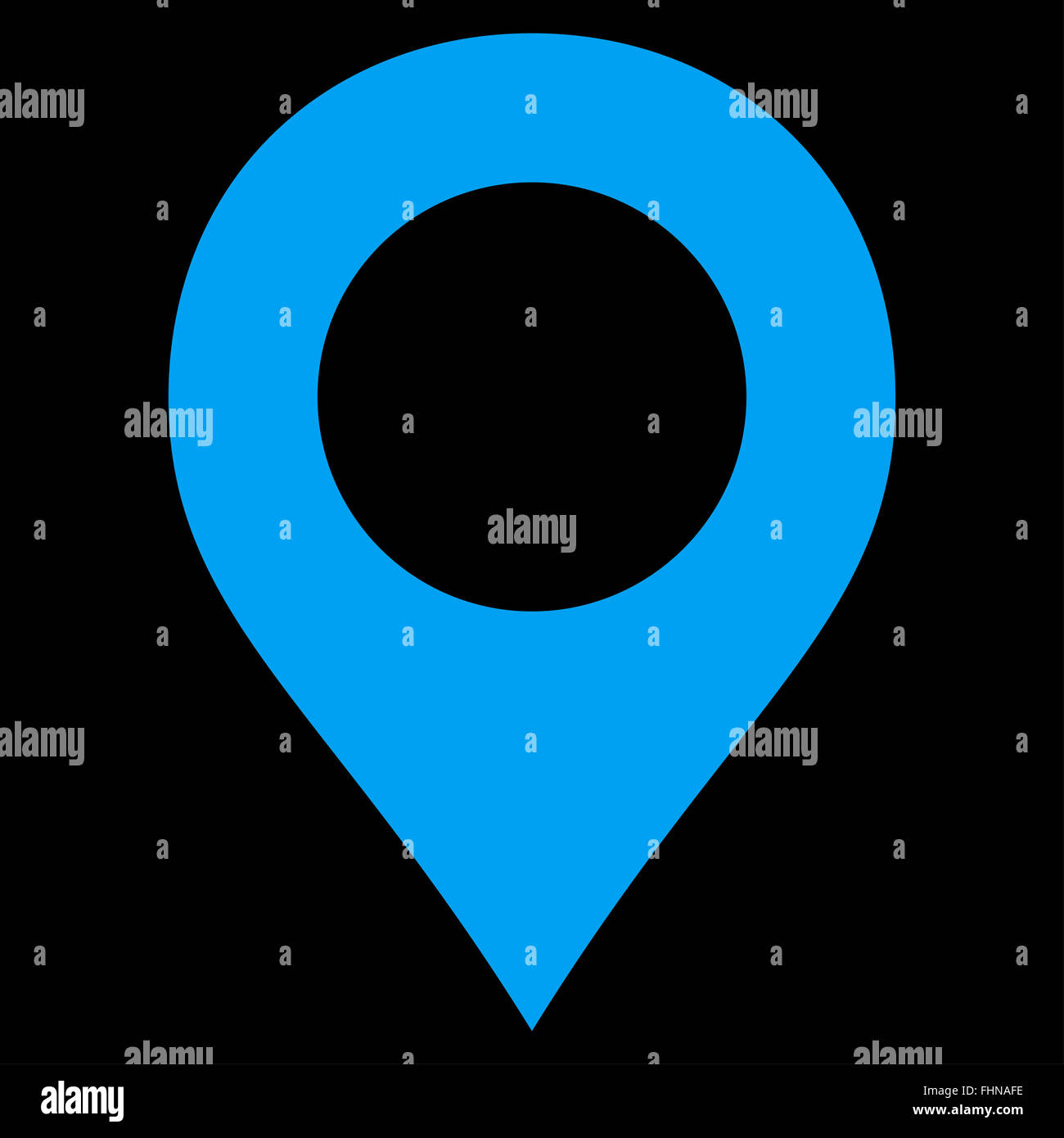 Map Marker flat blue color icon Stock Photo - Alamy