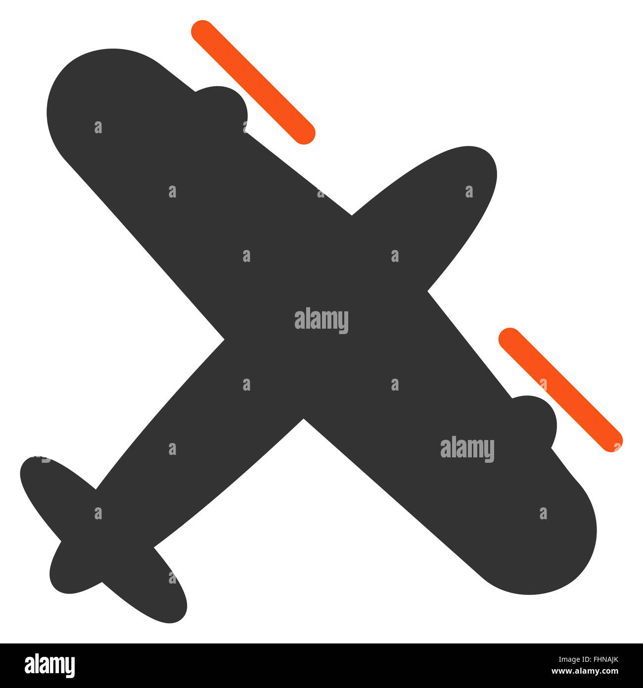 Propeller Aircraft Flat Icon Stock Photo - Alamy