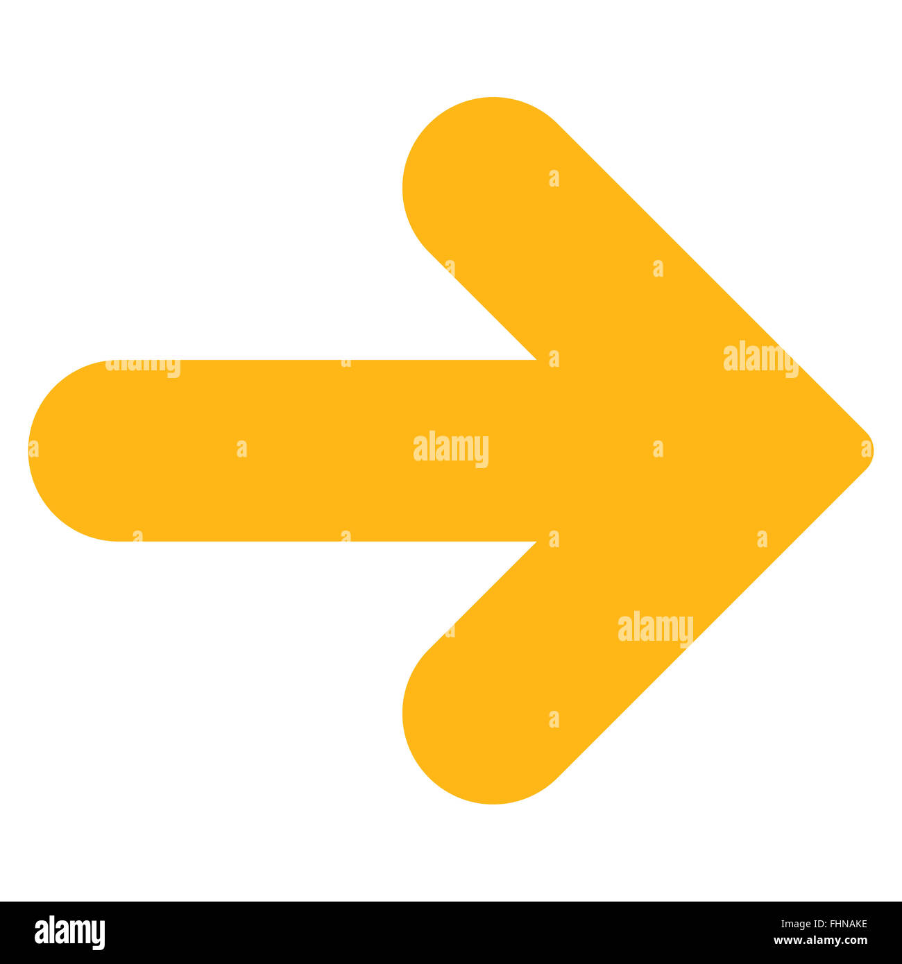 Arrow Right flat yellow color icon Stock Photo - Alamy