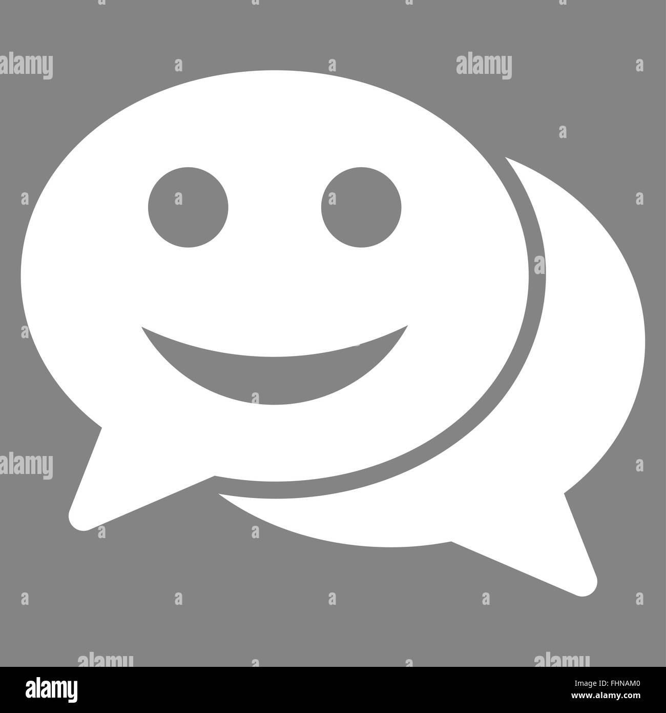Happy Chat Icon Stock Photo - Alamy