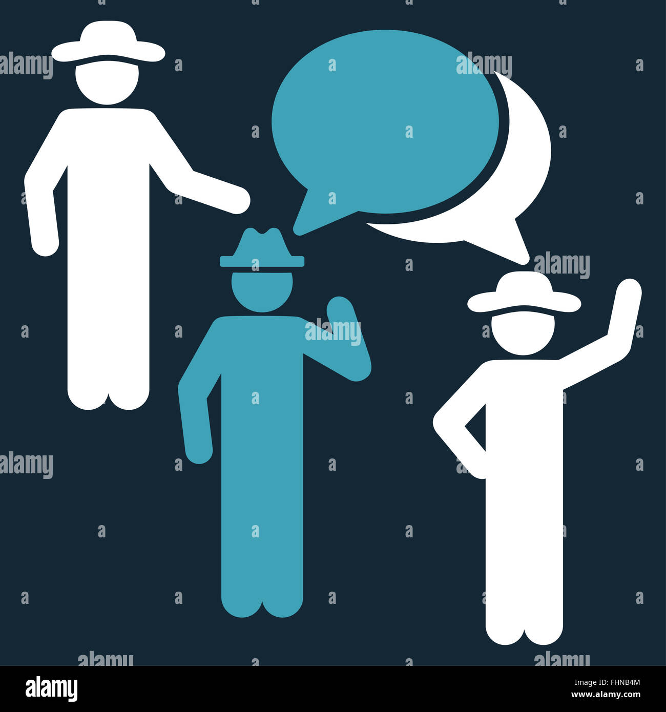 Male Persons Discussion Icon Stock Photo - Alamy