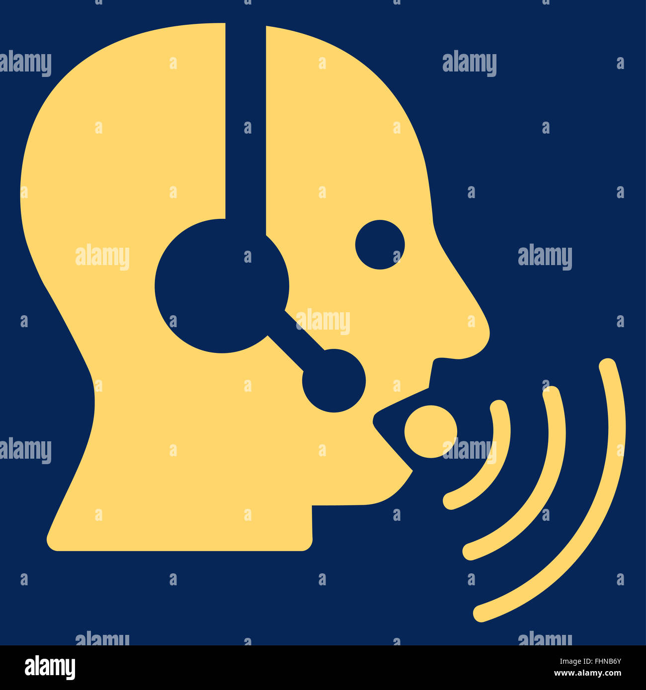 Operator Signal Flat Icon Stock Photo - Alamy