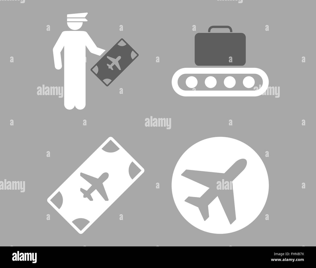 Aviation Icon Set Stock Photo - Alamy