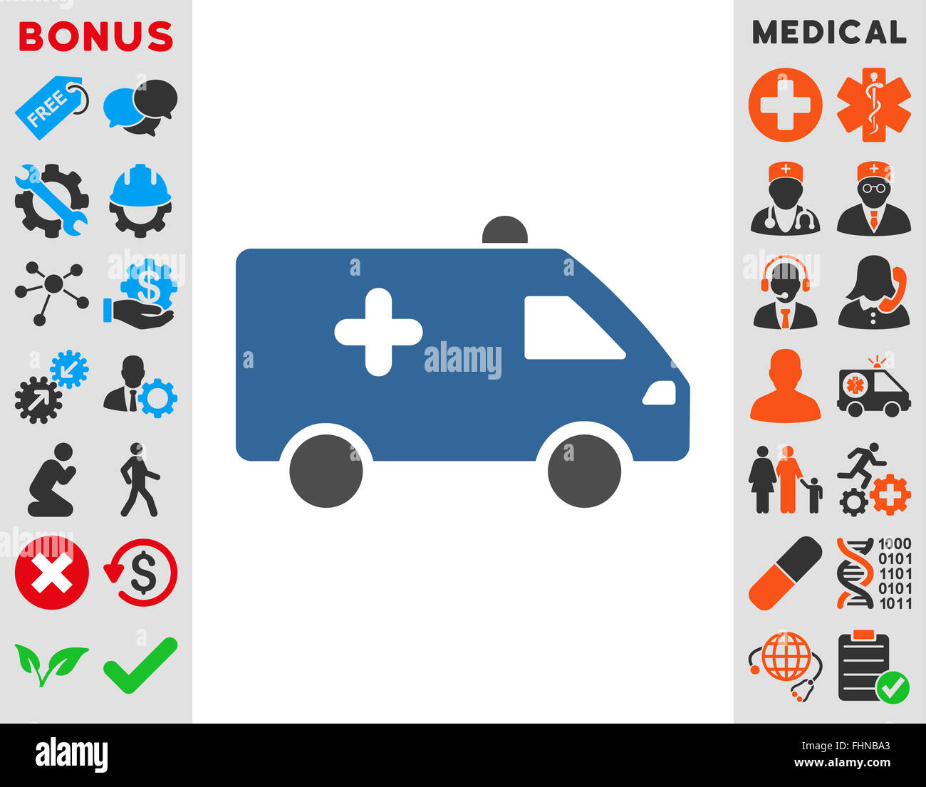Hospital Car Icon Stock Photo - Alamy