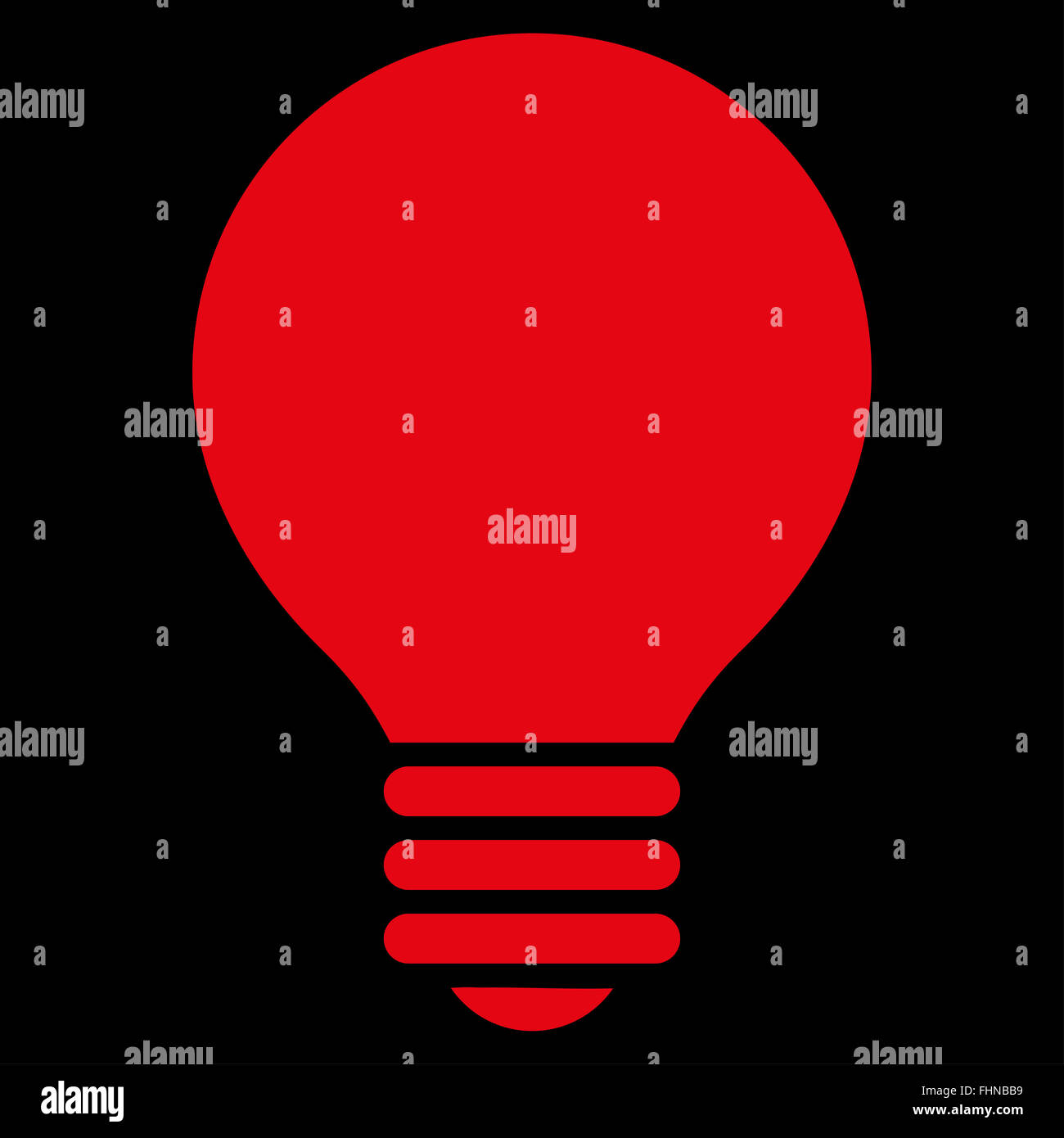 Electric Bulb flat red color icon Stock Photo - Alamy