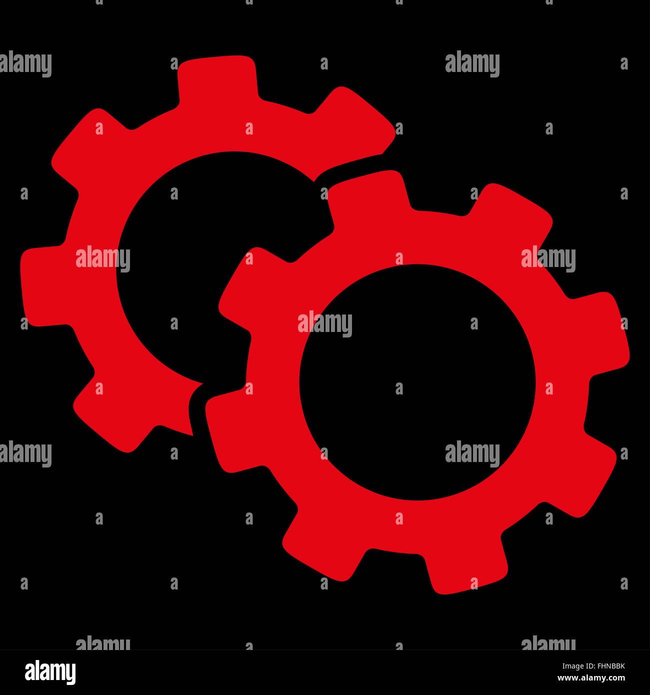 Gears Flat Icon Stock Photo - Alamy