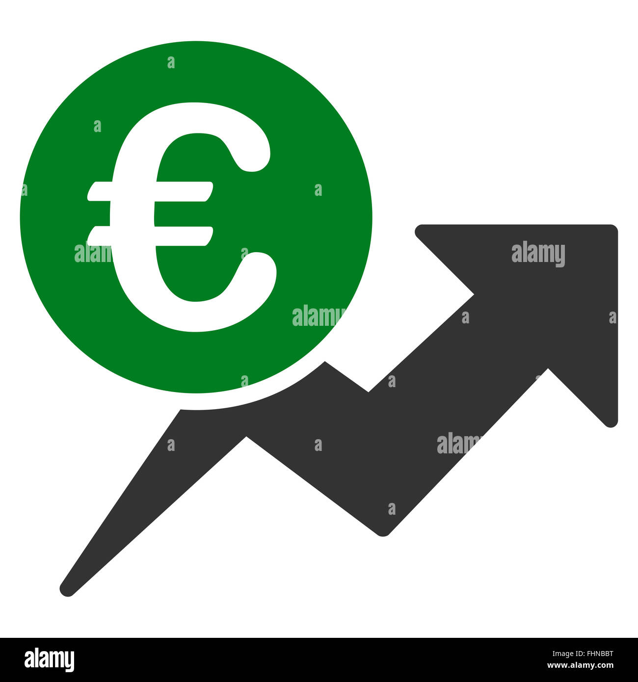 Euro Sales Growth Icon Stock Photo - Alamy