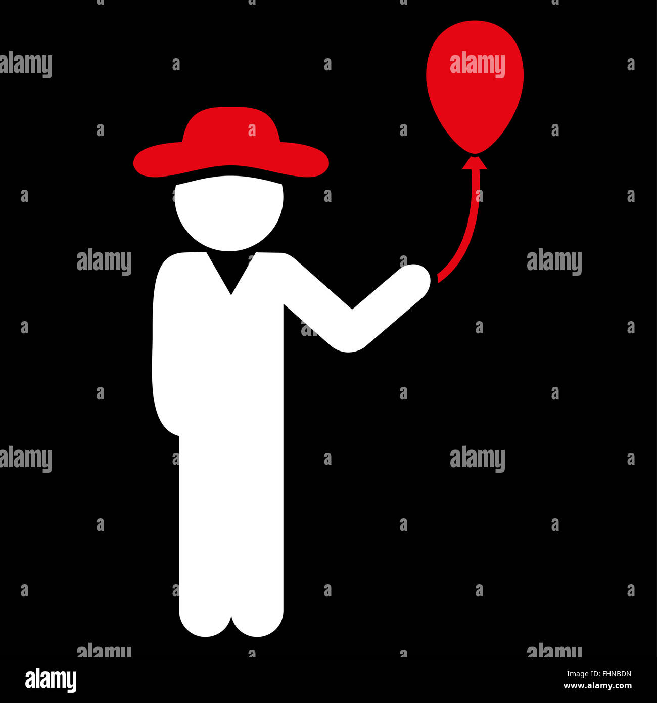 Agent With Balloon Icon Stock Photo - Alamy