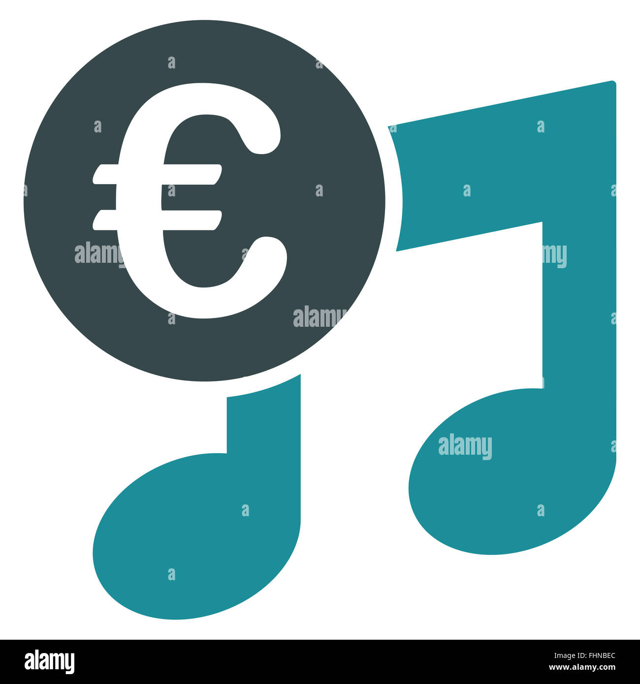 Euro Music Notes Icon Stock Photo - Alamy