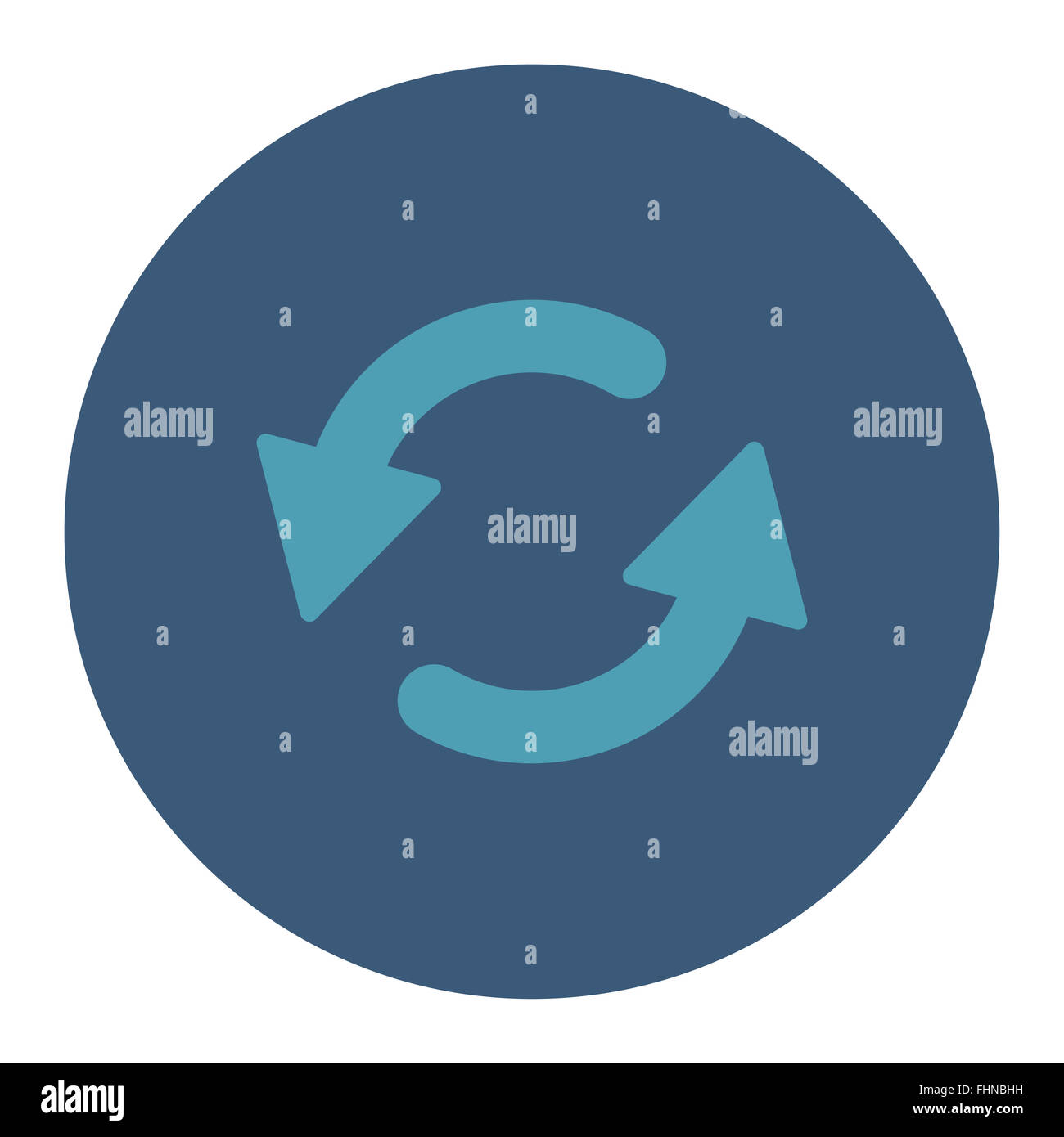 Refresh Ccw flat cyan and blue colors round button Stock Photo - Alamy