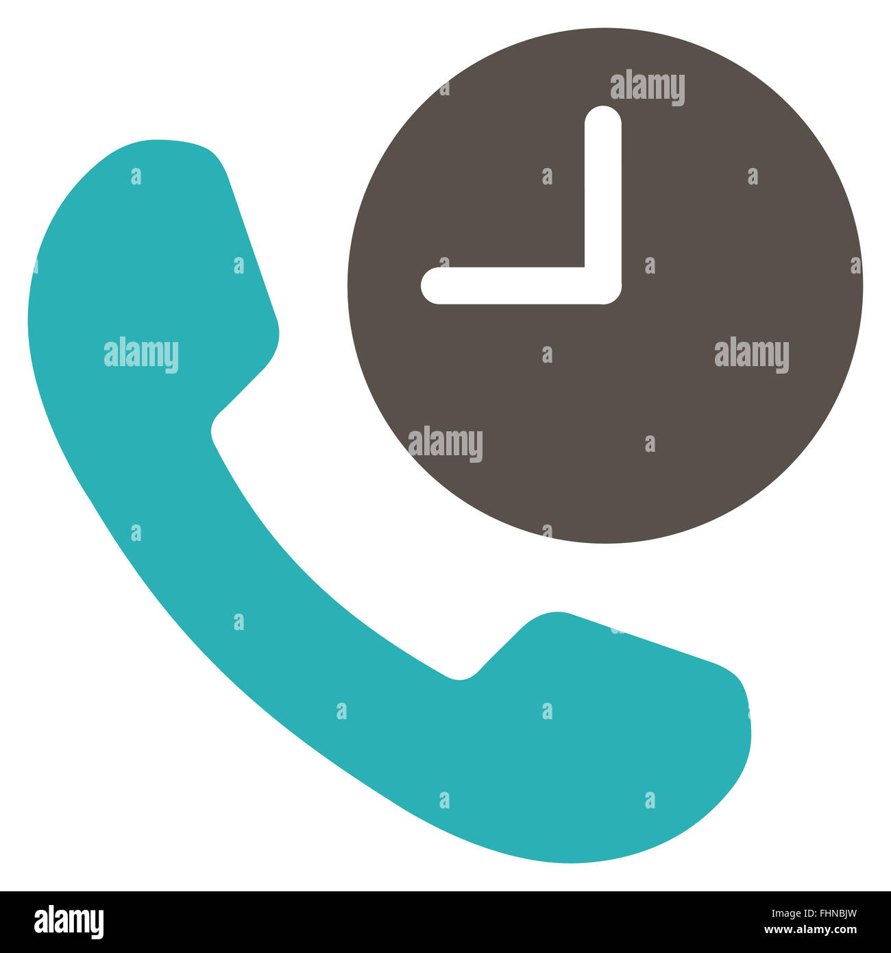 Phone Time Icon Stock Photo - Alamy