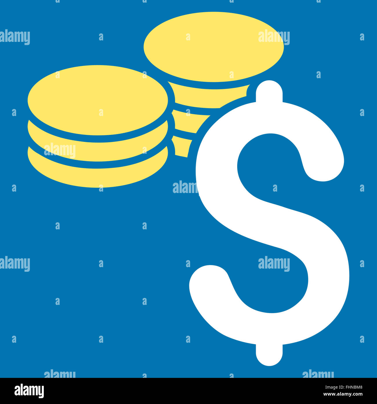 Dollar Coins Icon Stock Photo - Alamy