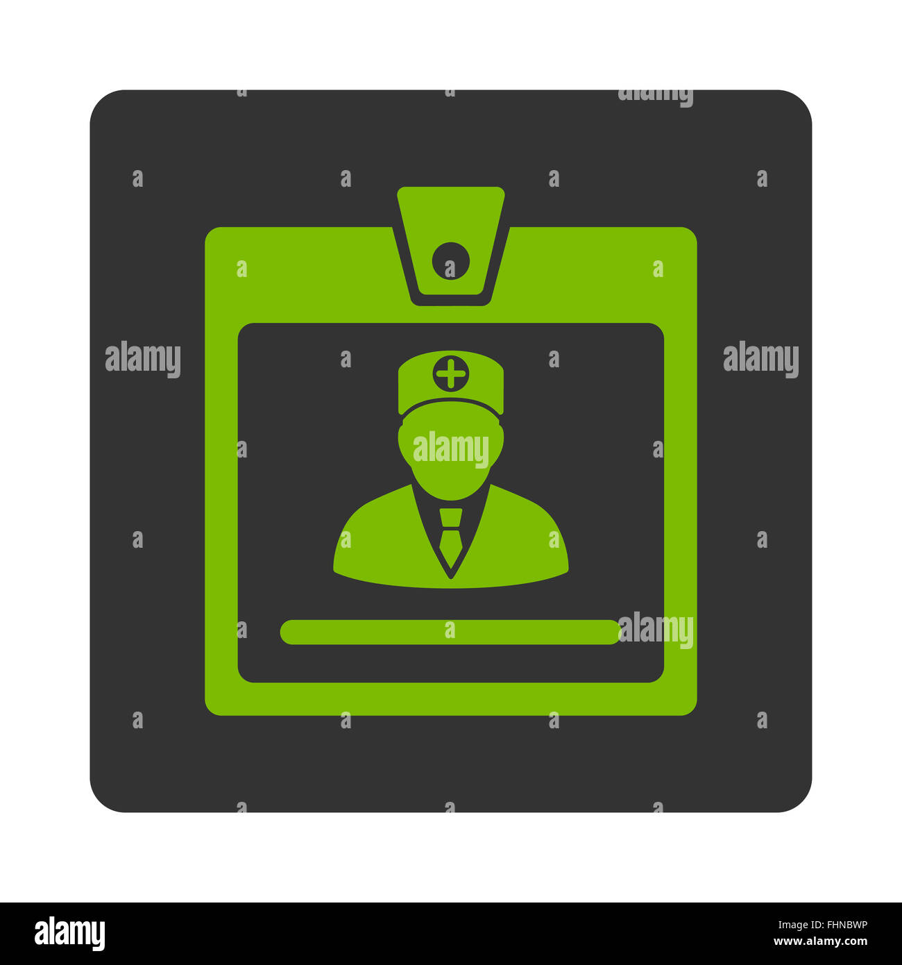 Doctor Badge Flat Button Stock Photo - Alamy