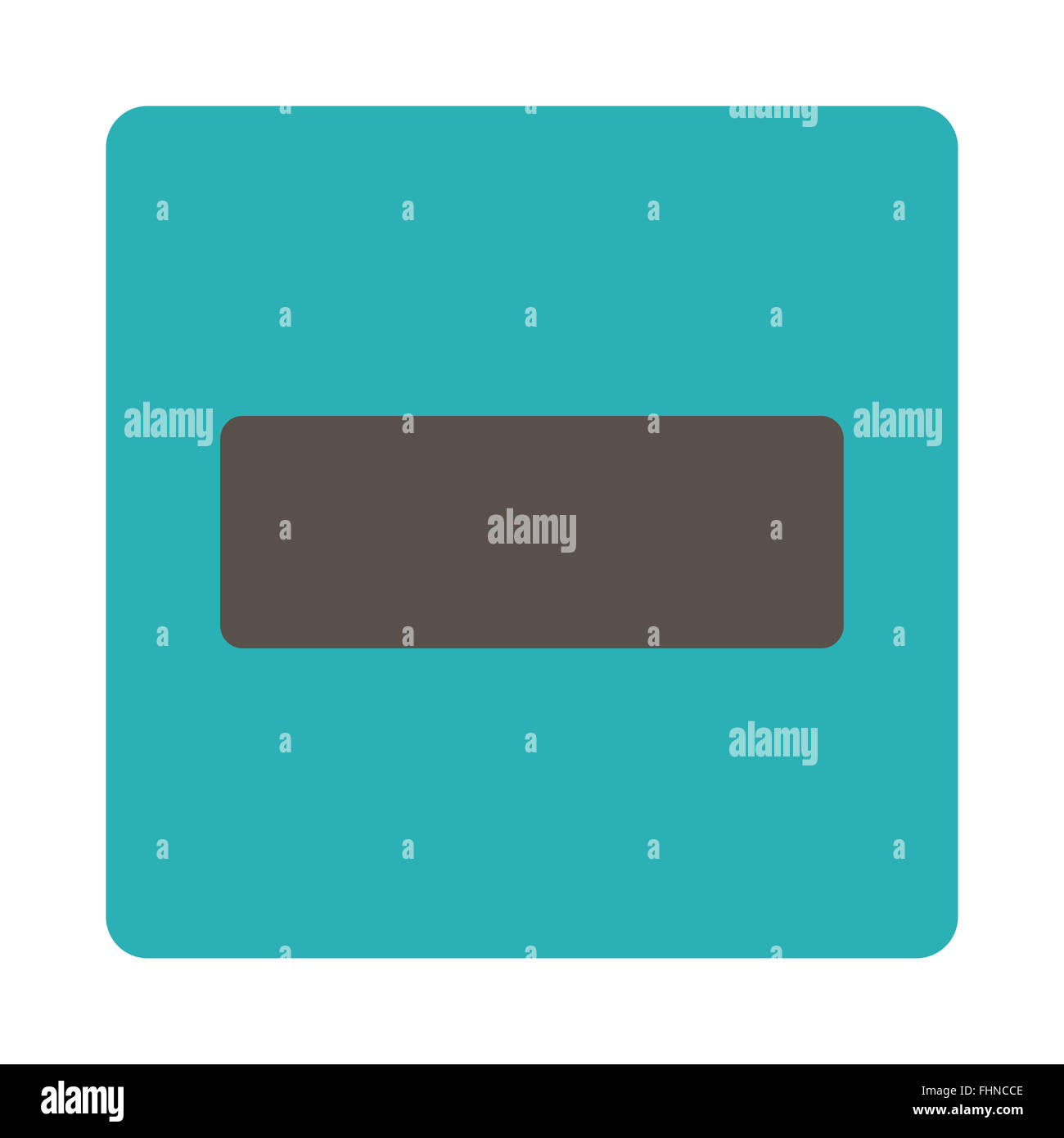 Minus flat grey and cyan colors rounded button Stock Photo - Alamy