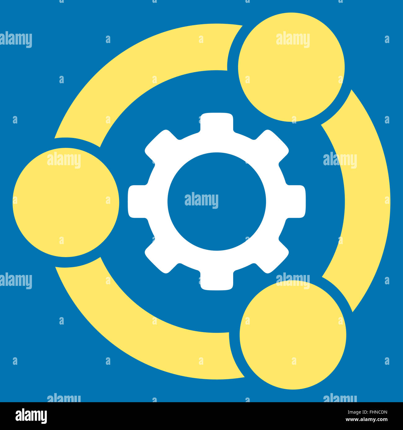 Teamwork Flat Icon Stock Photo - Alamy