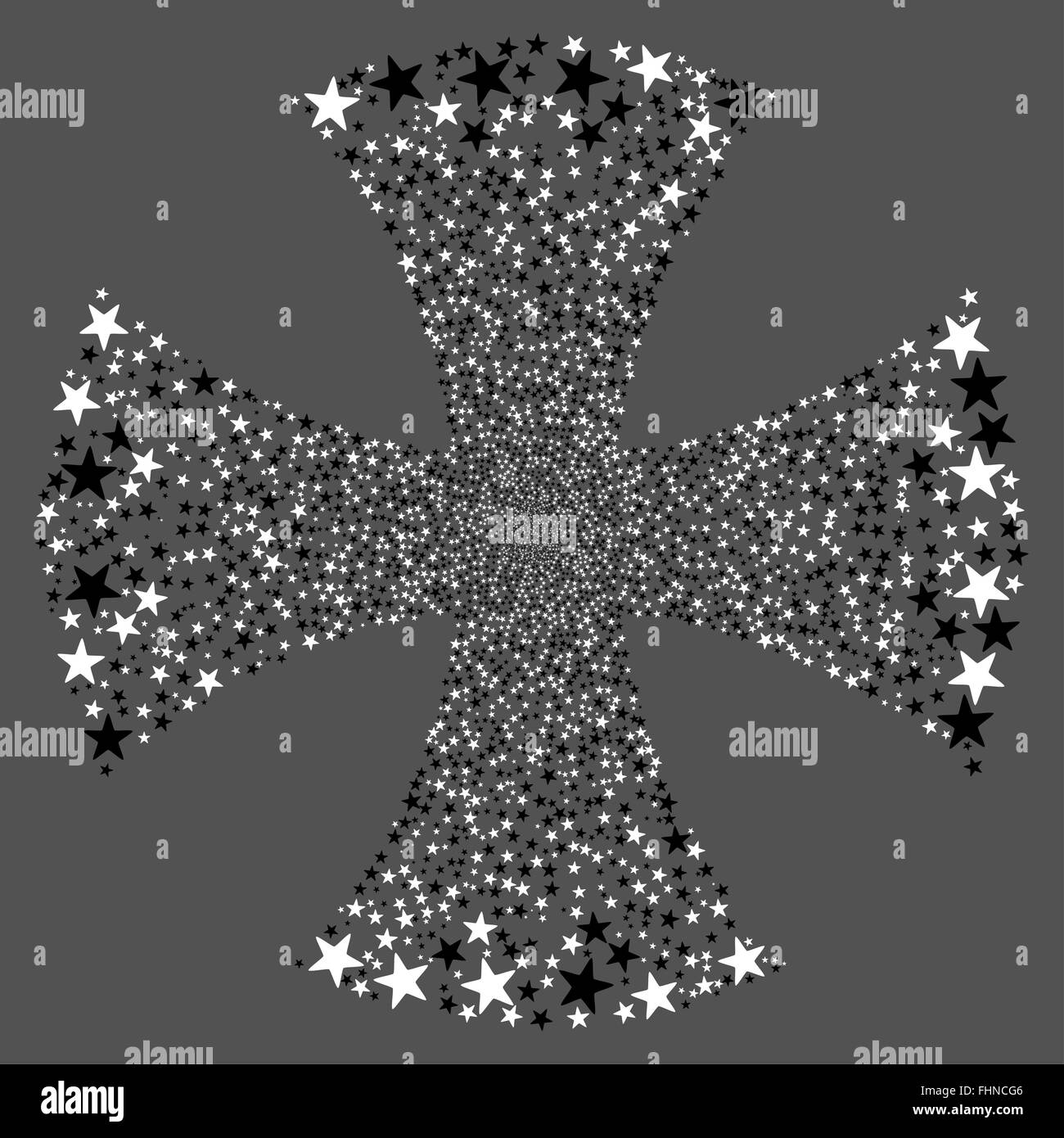 Sparkle Star Maltian Cross Stock Photo - Alamy