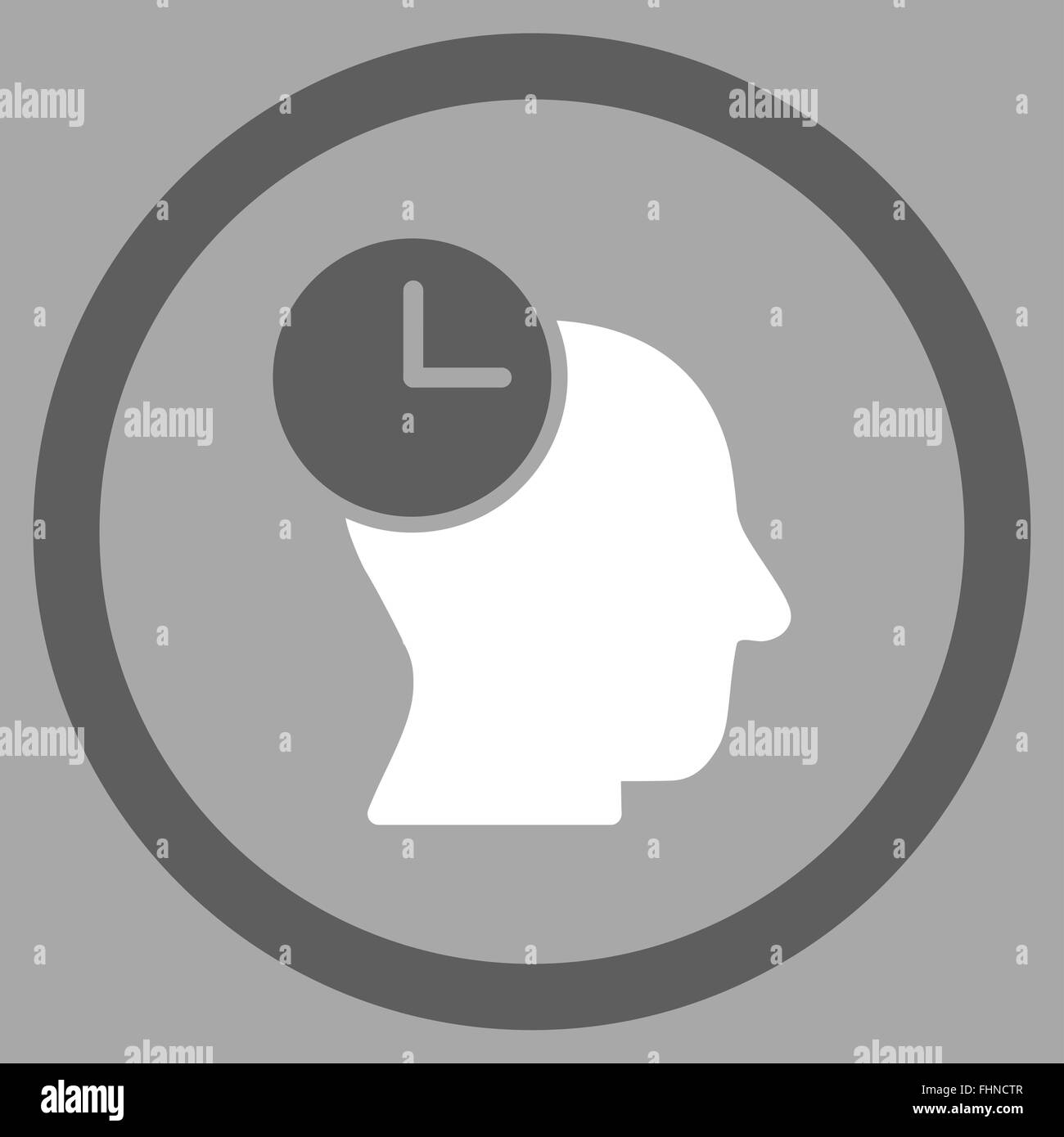 Time thinking icon Black and White Stock Photos & Images - Alamy