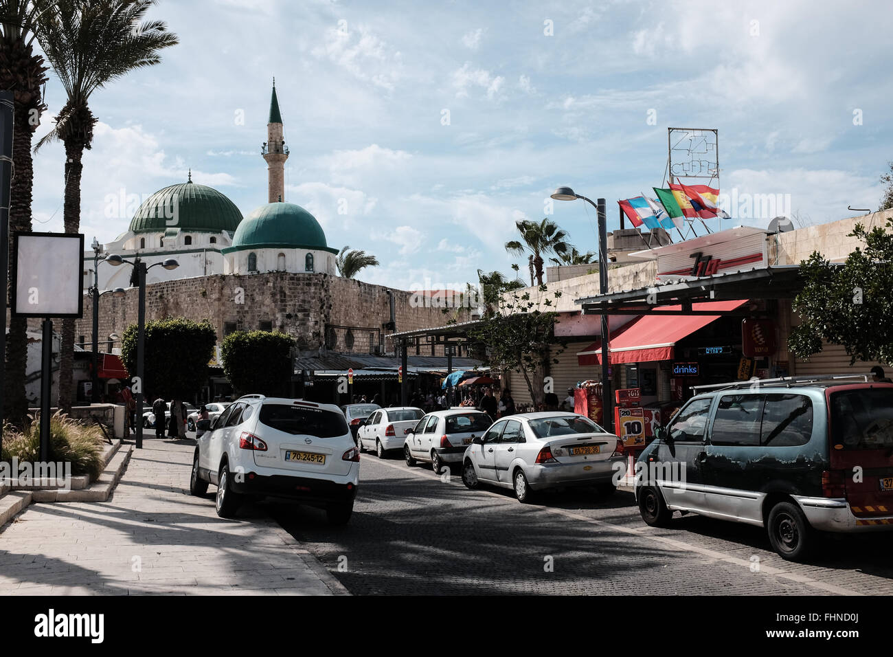 Acre, Israel. 25th February, 2016. The Mosque of Jezzar Pasha, built in ...