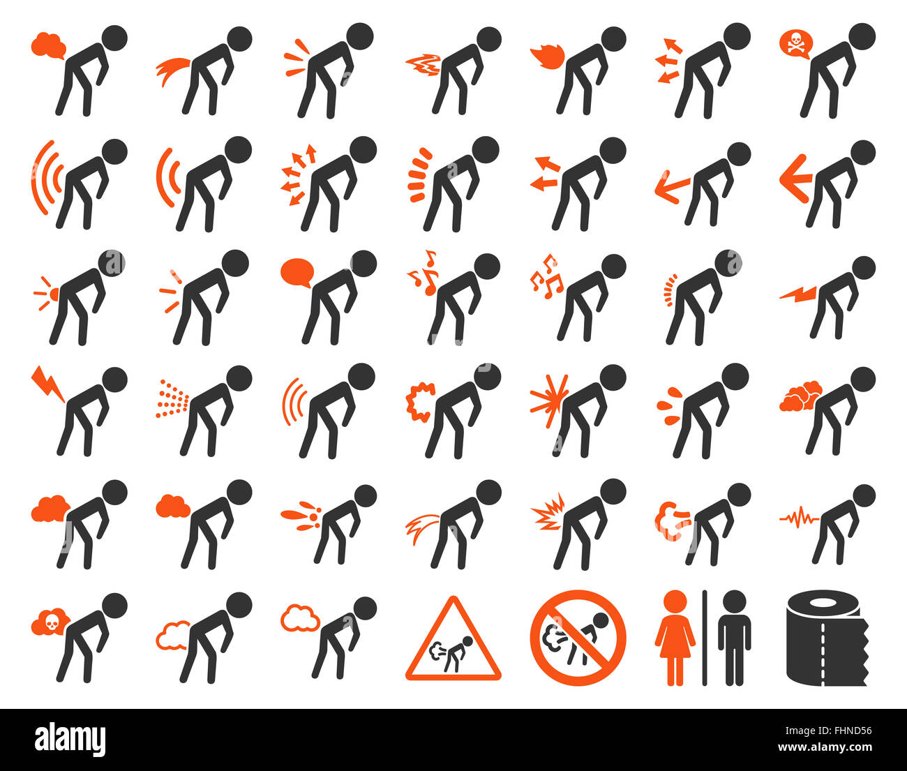 Stink Kids Icon Set Stock Photo - Alamy