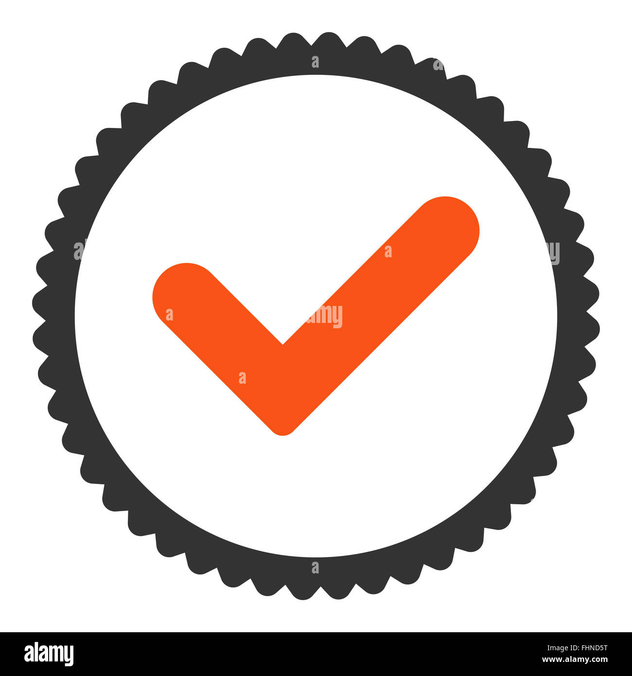 Yes flat orange and gray colors round stamp icon Stock Photo - Alamy