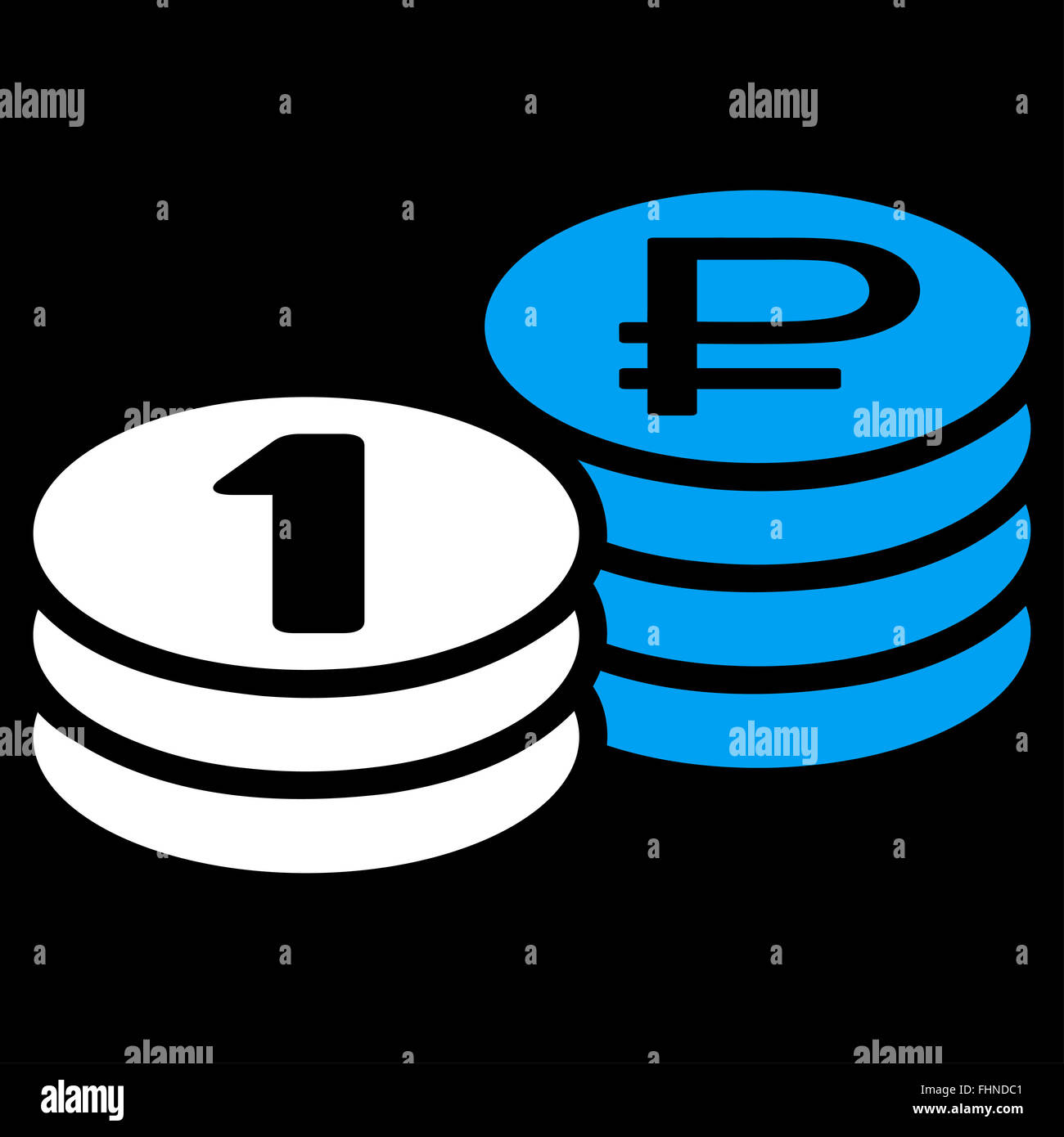 Rouble Coin Stacks Icon Stock Photo - Alamy