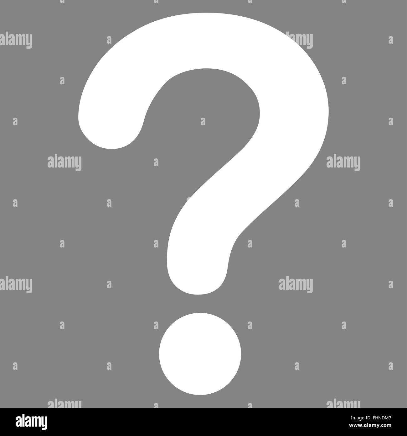 Question flat white color icon Stock Photo - Alamy