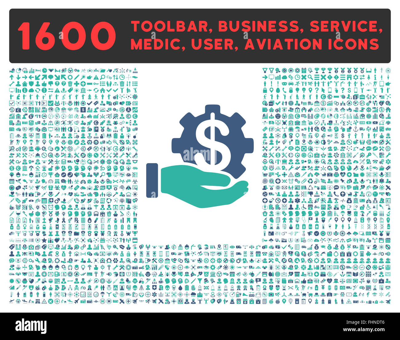 Payment Service Icon with Large Pictogram Collection Stock Photo - Alamy