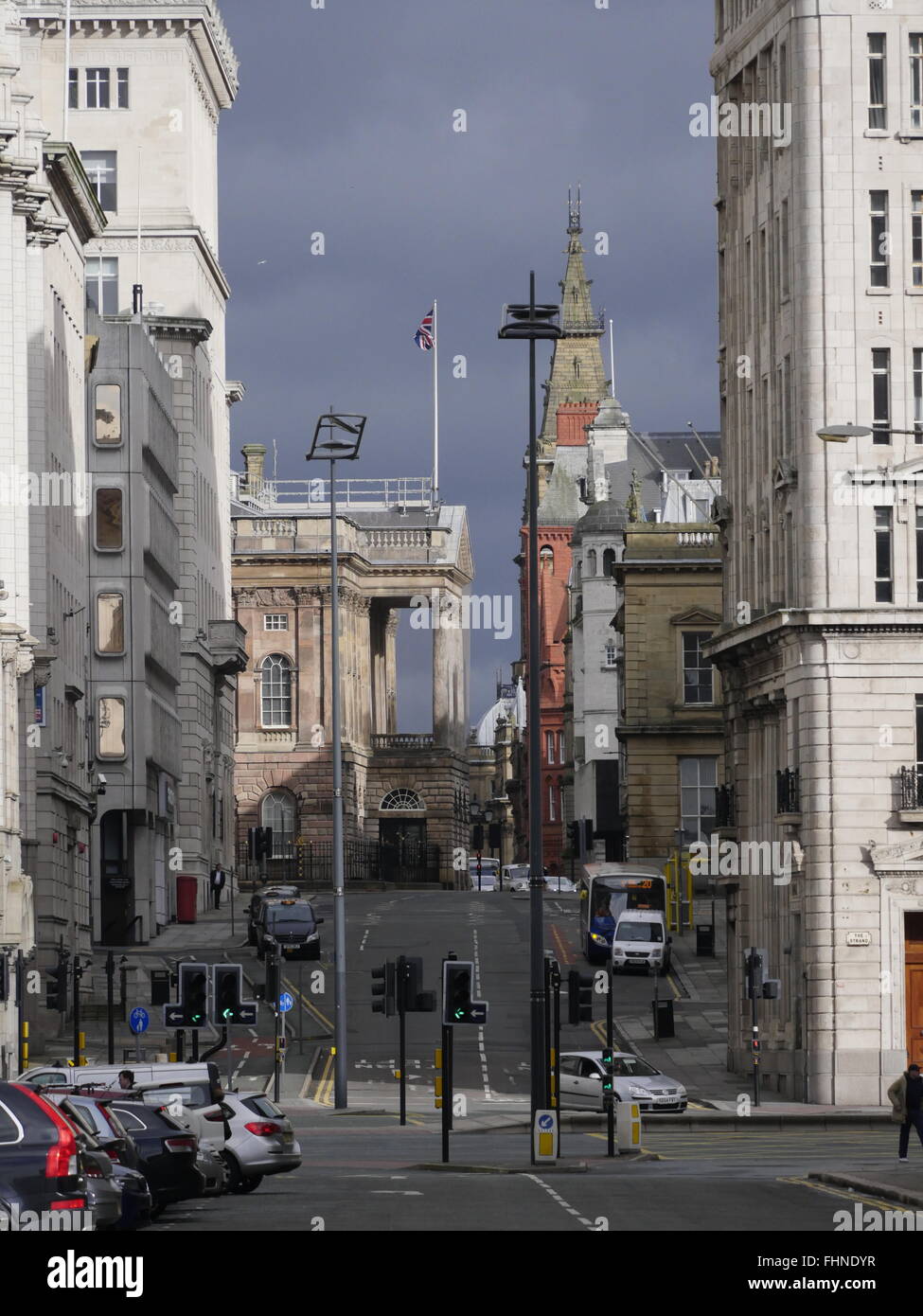 Water Street with Liverpool Town Hall Stock Photo - Alamy