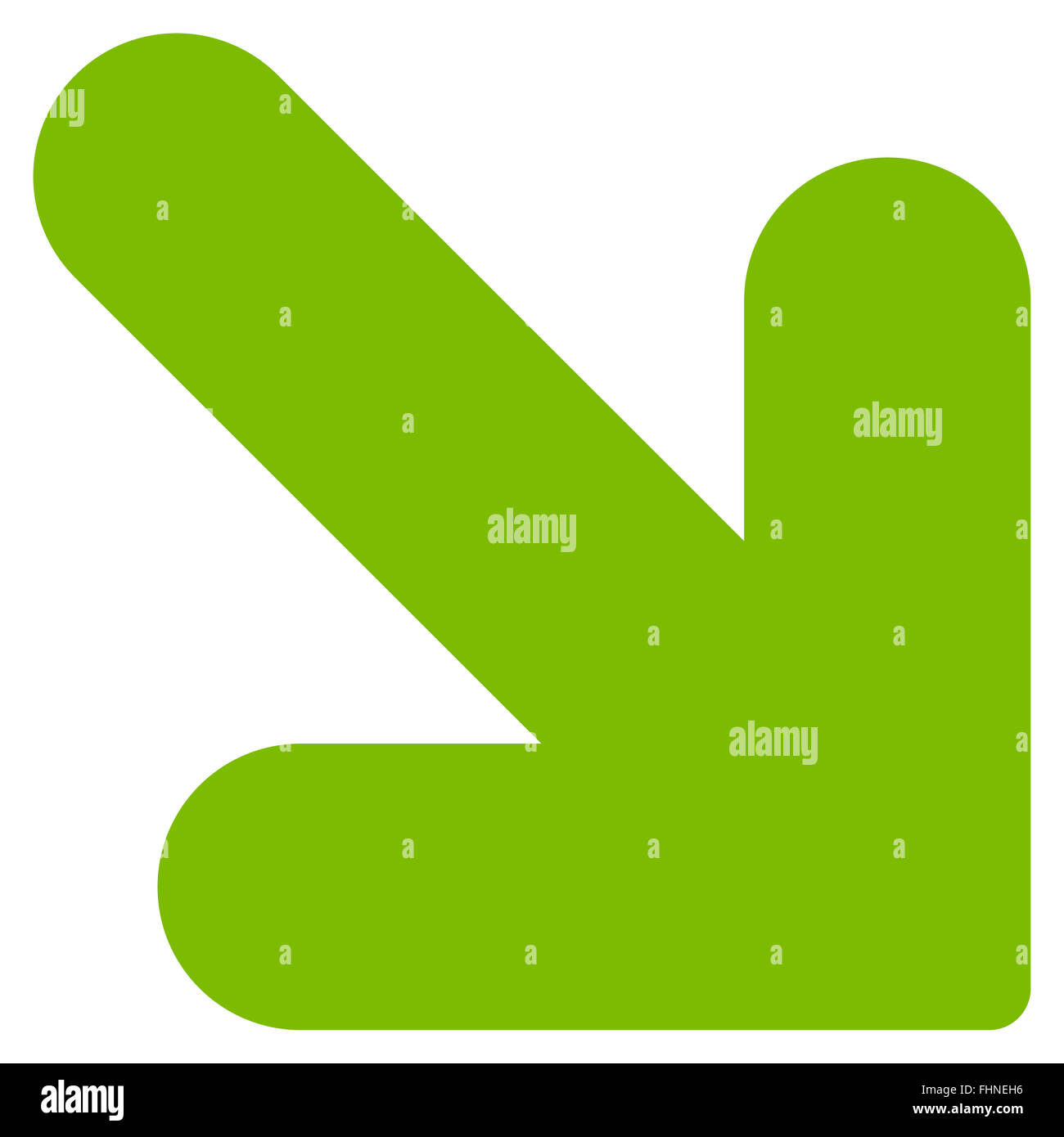 Right pointing green white Cut Out Stock Images & Pictures - Alamy