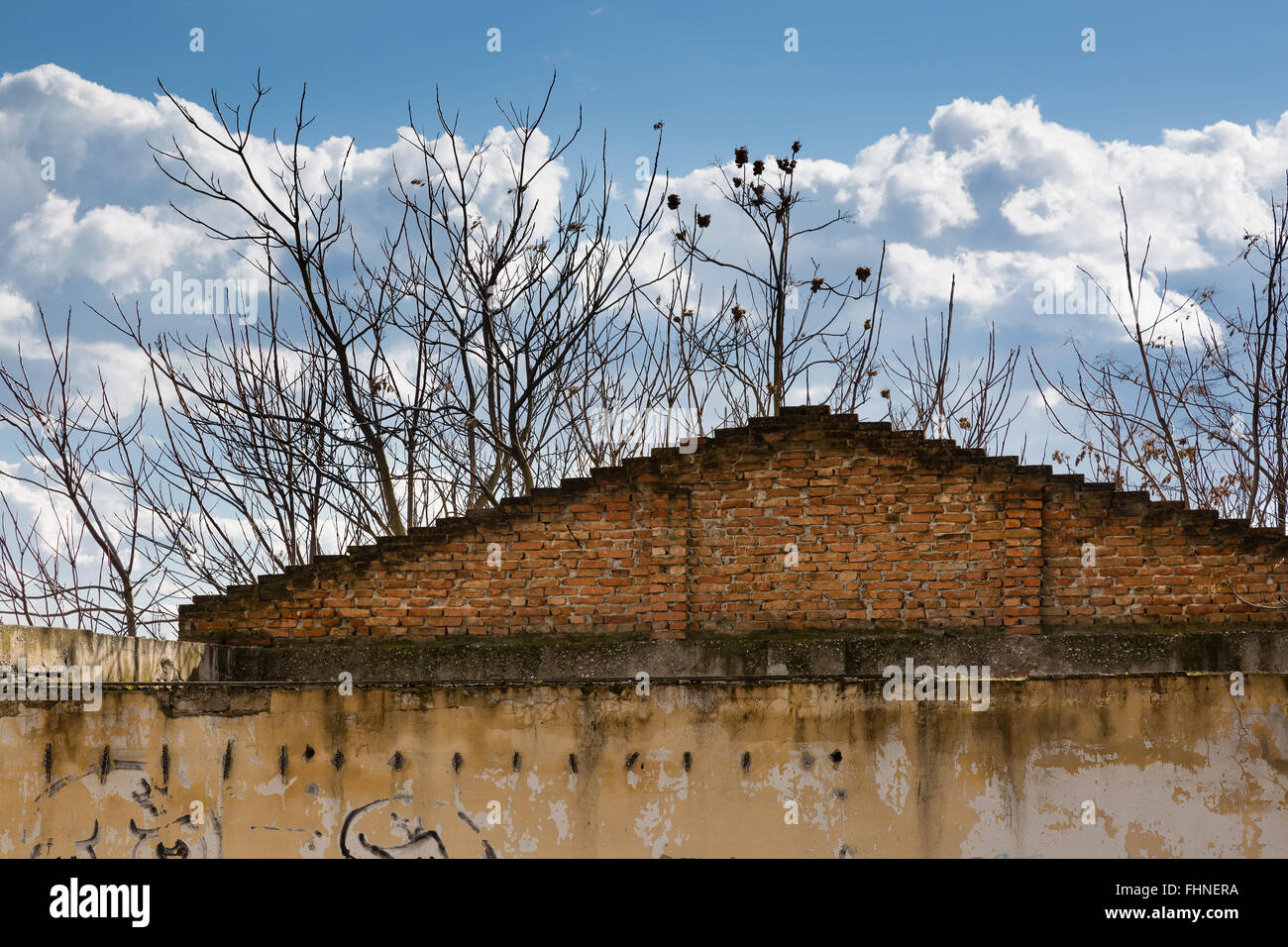 Demolished old buildings as the environmental burden of nature Stock ...